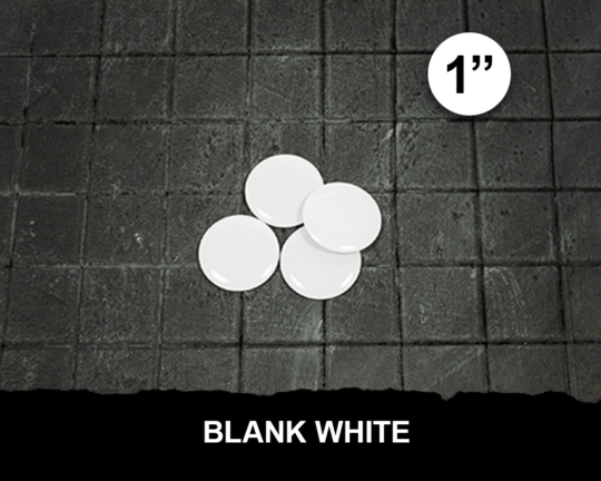 1 Inch Blank White Round Tokens - Tactical Tokens