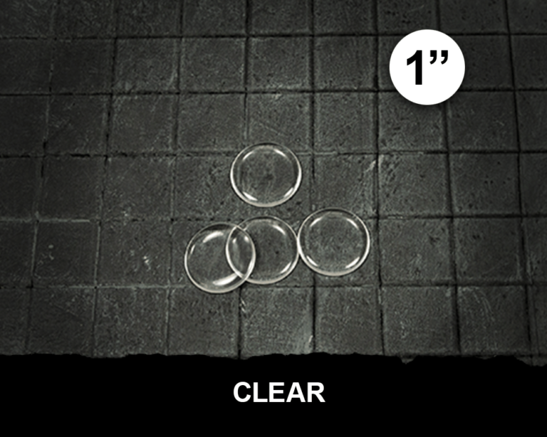 1 Inch Clear Round Tokens - Tactical Tokens