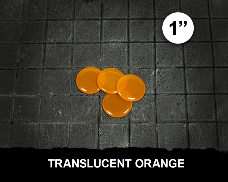 1 Inch Orange Round Tokens - Tactical Tokens