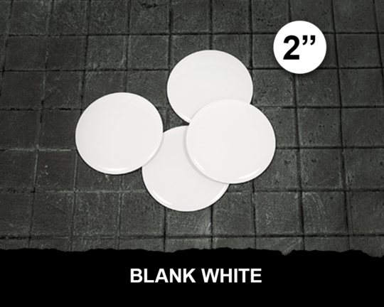 2 Inch Blank White Round Tokens - Tactical Tokens