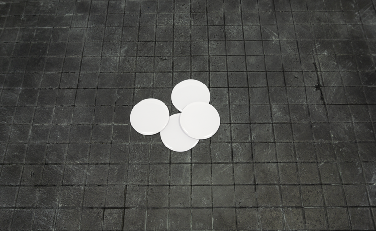 2 Inch Blank White Round Tokens - Tactical Tokens